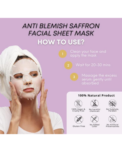 Anti Skin Blemish Saffron Sheet Mask – Jabita's Choice